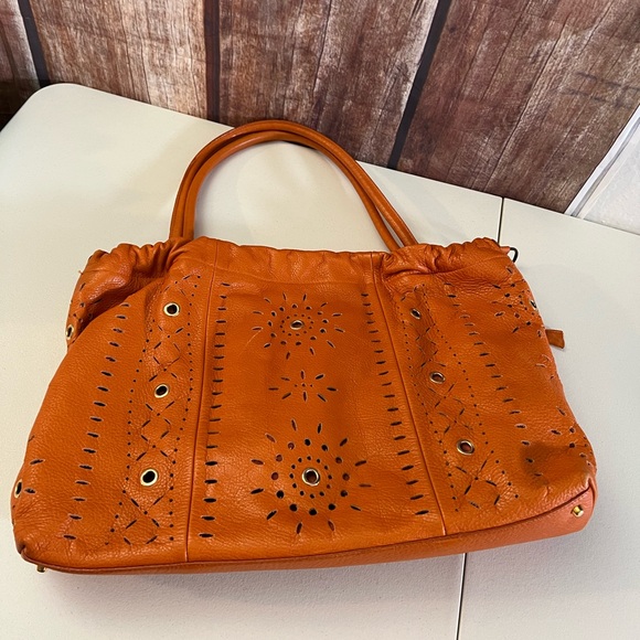 Furla | Bags | Furla Orange Perforated Womens Bag | Poshmark